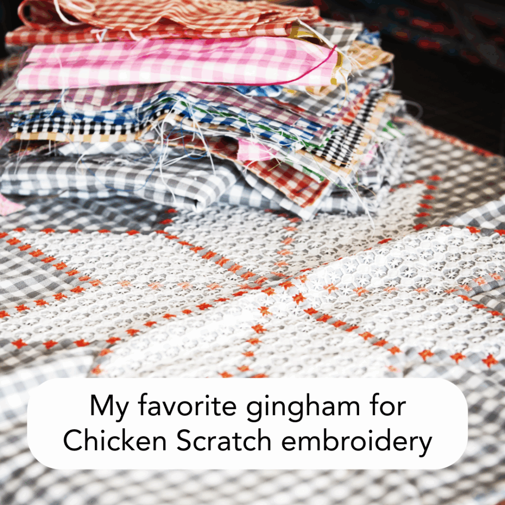 Chicken Scratch Embroidery 101: My preferred gingham fabric - Wise ...