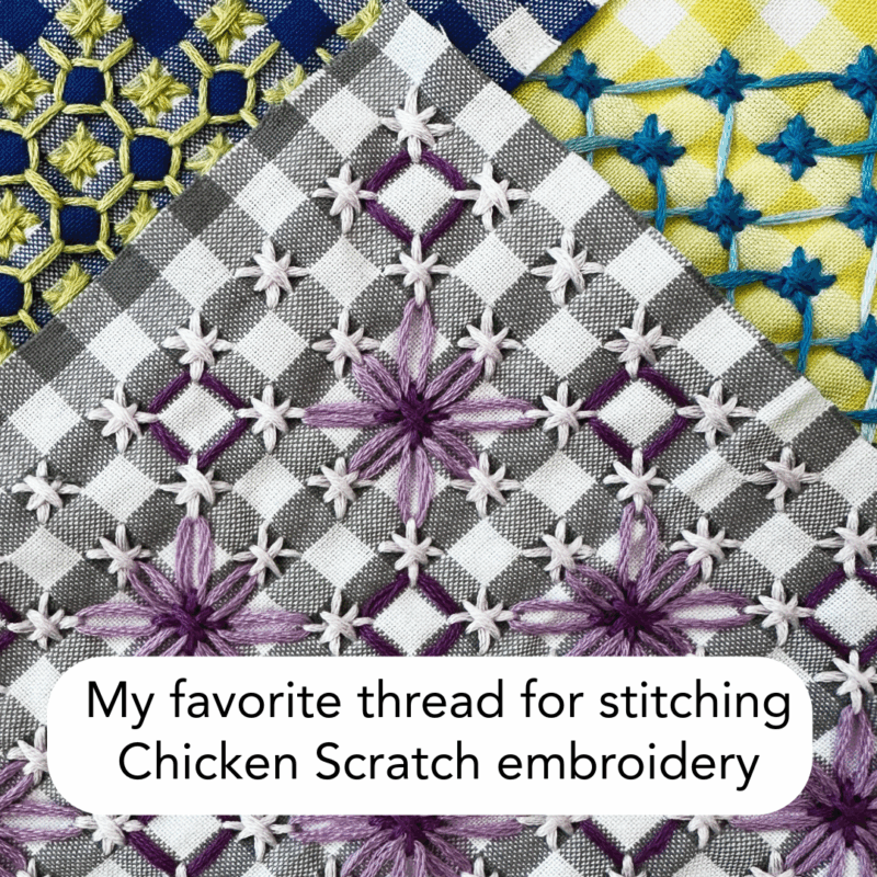 Chicken Scratch Embroidery 101: My favorite thread - Wise Craft Handmade